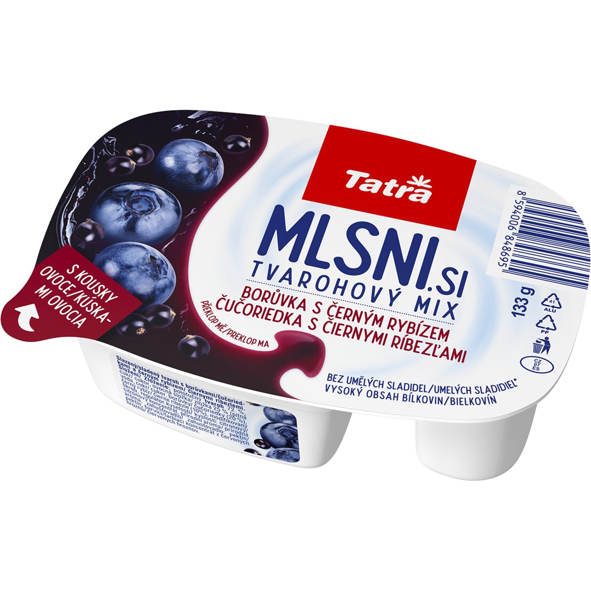 Tatra Mlsni.si tvarohový mix borůvka a černý rybíz v akci | AkcniCeny.cz