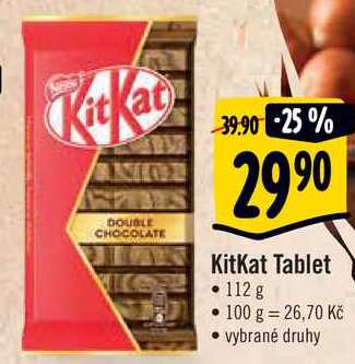 ARCHIV | KitKat Tablet, 112 g v akci platné do: 12.4.2022 | AkcniCeny.cz