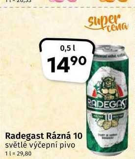 Radegast Rázná 10 (plechovka) v akci | AkcniCeny.cz