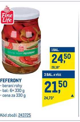 Fine Life FEFERONY beraní rohy 330 g v akci | AkcniCeny.cz