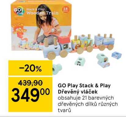 GO Play Stack & Play Dřevěný vláček v akci | AkcniCeny.cz
