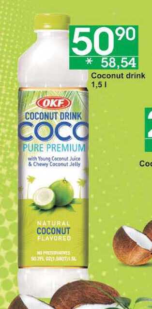 OKF Coconut drink, 1,5 l v akci | AkcniCeny.cz