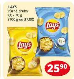 LAYS různé druhy 60-70 g v akci | AkcniCeny.cz