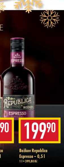 Božkov Republica Třtinová Vodka (40%) v akci | AkcniCeny.cz