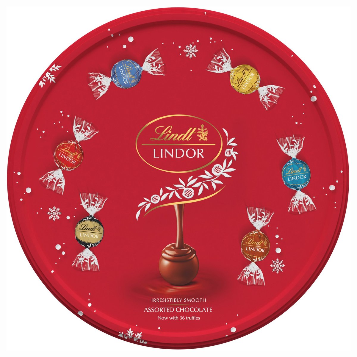 Lindt LINDOR Vánoční plechovka Mix čokolád v akci | AkcniCeny.cz