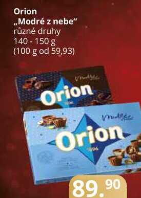 Orion ,,Modré z nebe" různé druhy 140 - 150 g v akci | AkcniCeny.cz
