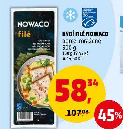 Nowaco Obalované rybí filé 400g v akci | AkcniCeny.cz
