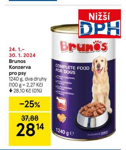 ARCHIV | KONZERVA PRO PSY HARYK různé druhy, 1,24 kg v akci platné do ...