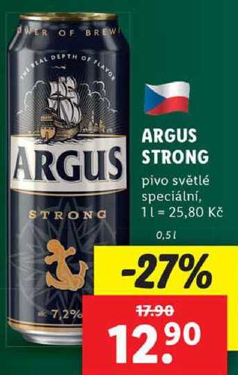 ARCHIV | ARGUS 10 ORIGINAL pivo světlé výčepní, 0,5 l v akci platné do ...