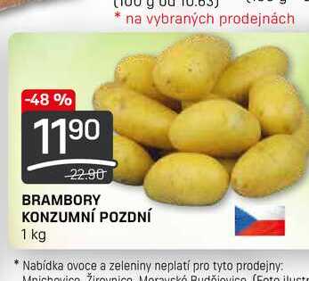 Nejlevnější brambory v akci | AkcniCeny.cz