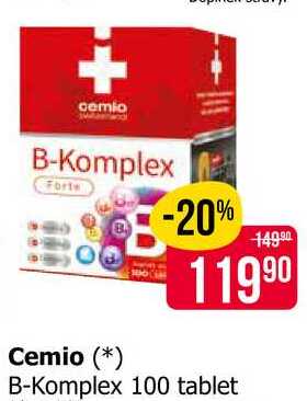 ARCHIV | Cemio B-Komplex 100 tablet v akci platné do: 14.1.2025 ...